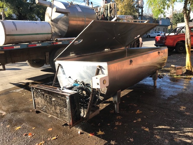 Estanque Tina Acero Inoxidable / Doble Camisa con Enfriador / Capacidad ...