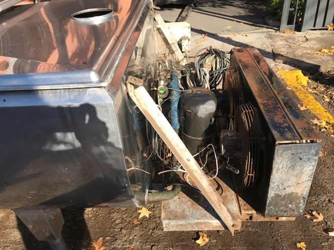 Estanque Tina Acero Inoxidable / Doble Camisa con Enfriador / Capacidad ...